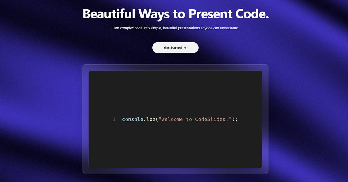 CodeSlides - Present your code with animations